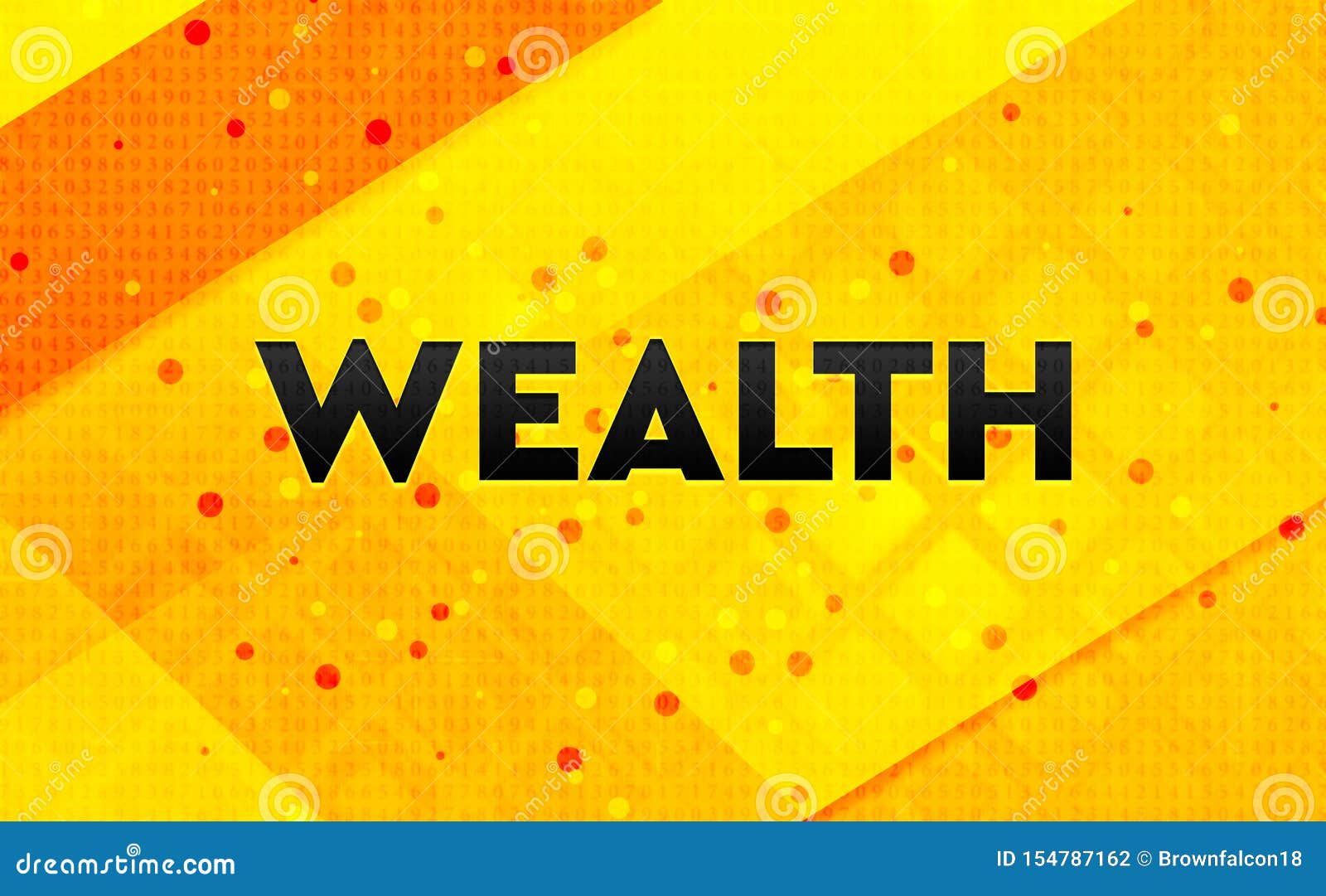Wealth Abstract Digital Banner Yellow Background Stock Illustration ...