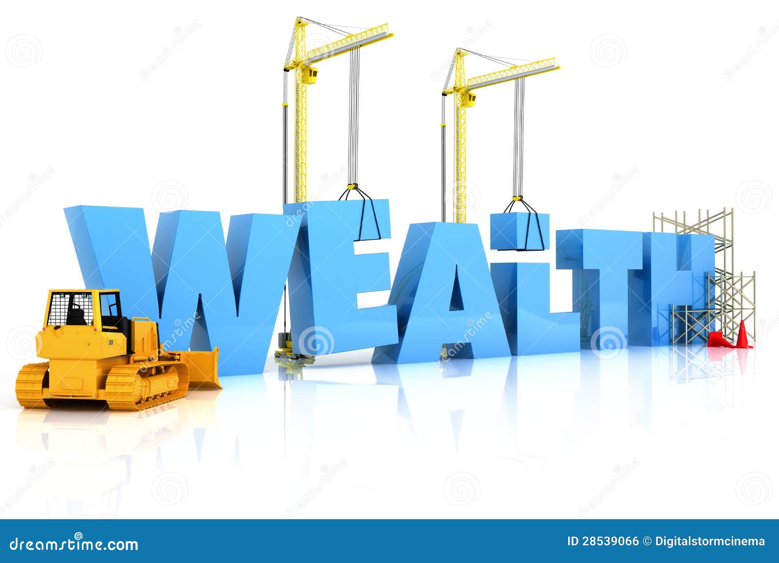 Wealth building stock illustration. Illustration of money - 28539066