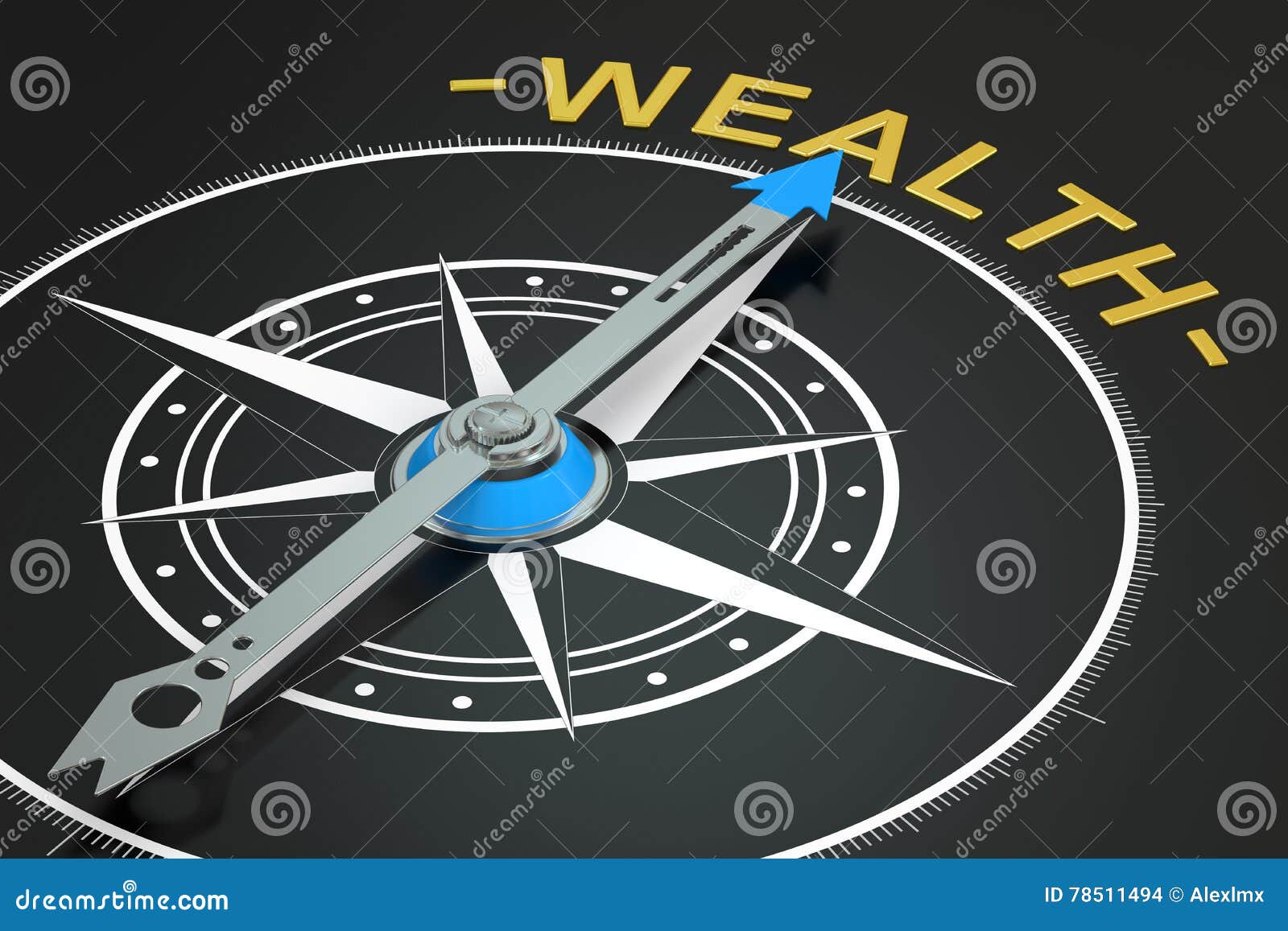Wealth compass concept stock illustration. Illustration of commerce ...