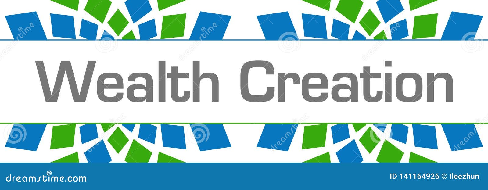 Wealth Creation Green Blue Texture Horizontal Stock Illustration ...