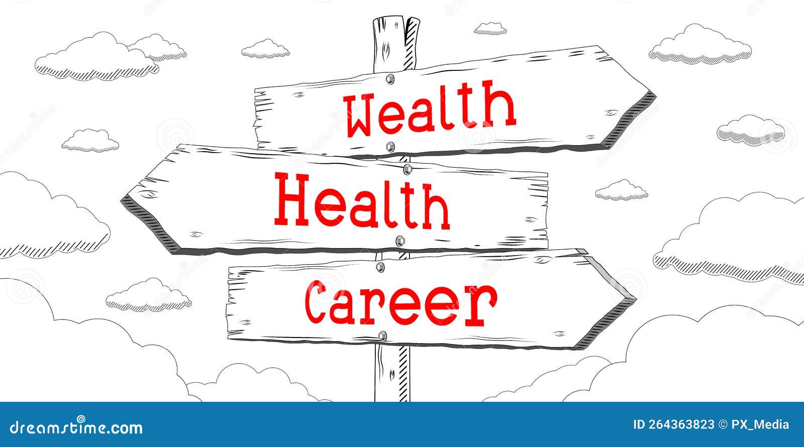 Career - Outline Signpost With Four Arrows Royalty-Free Stock ... Career - Outline Signpost With Four Arrows Royalty-Free Stock ...