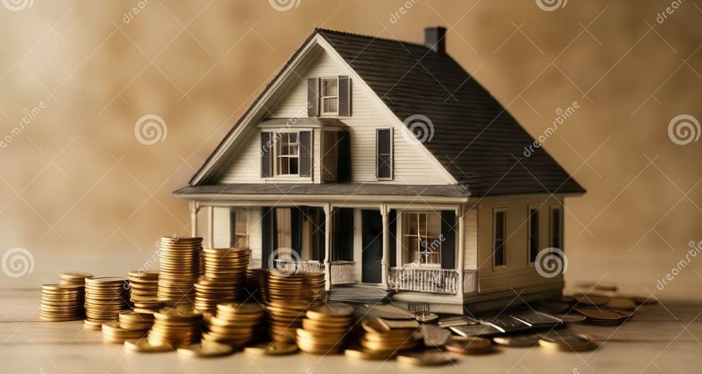 Wealth and Home - a Symbol of Prosperity Stock Illustration ...
