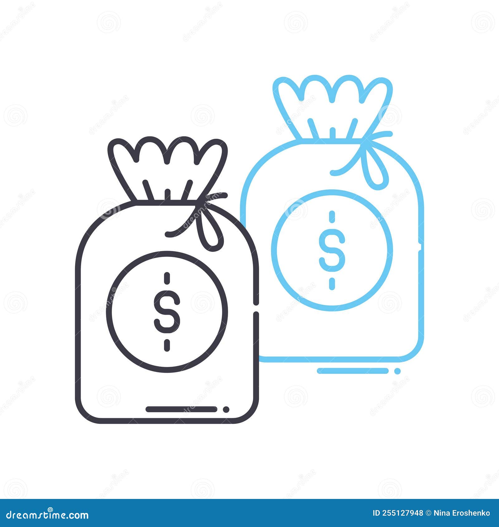 Wealth Line Icon, Outline Symbol, Vector Illustration, Concept Sign ...