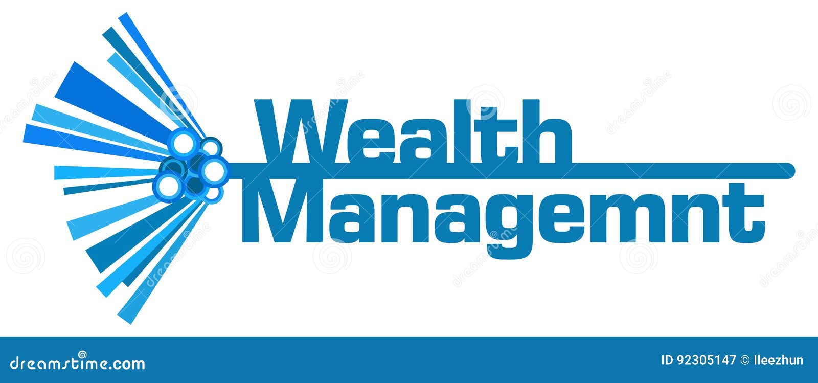 Wealth Management Blue Graphical Bar Stock Illustration - Illustration ...