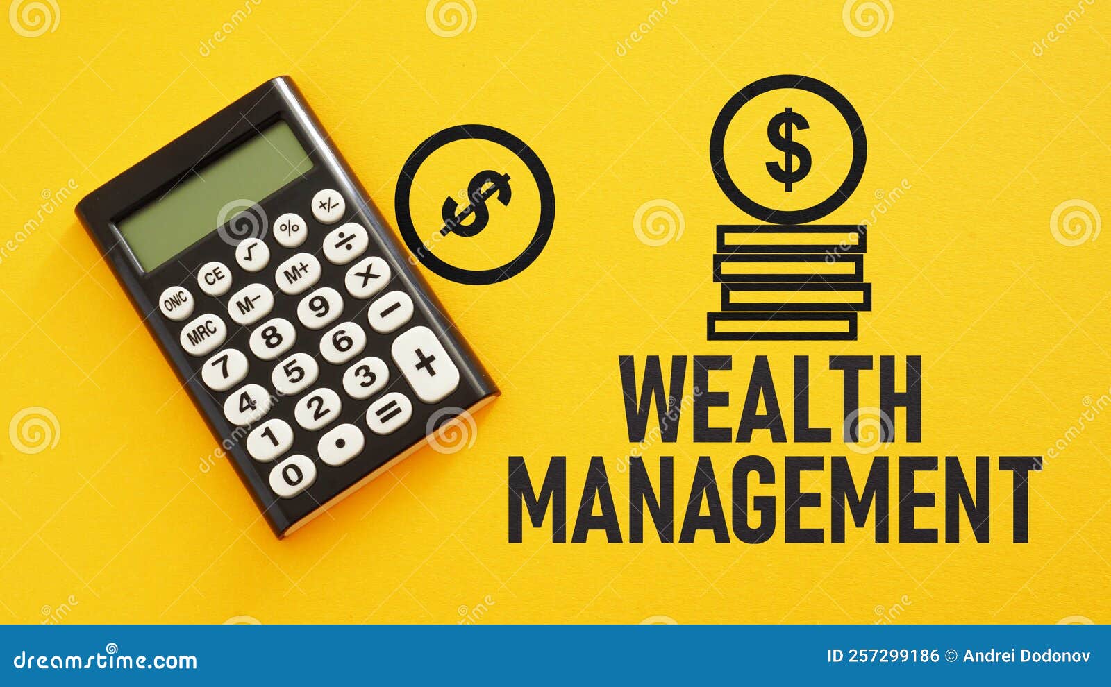 Wealth Management Concept is Shown Using the Text Stock Photo - Image ...