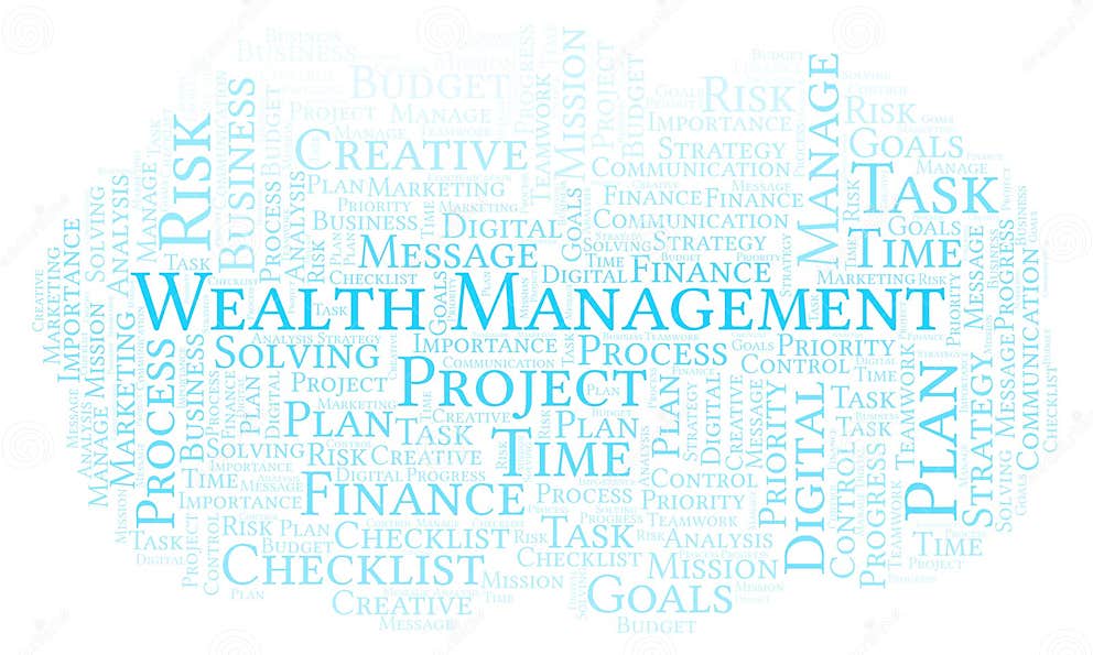 Wealth Management Word Cloud, Made with Text only. Stock Illustration ...