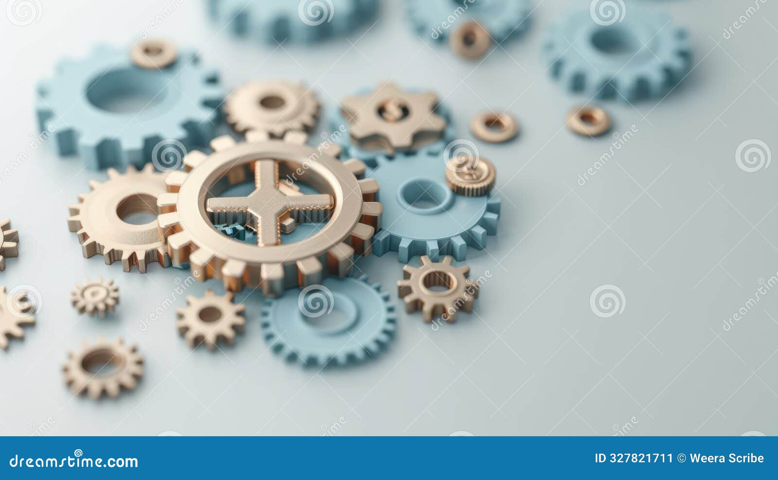 Wealth Optimization, Gears with Money, 3D Illustration, Efficiency ...