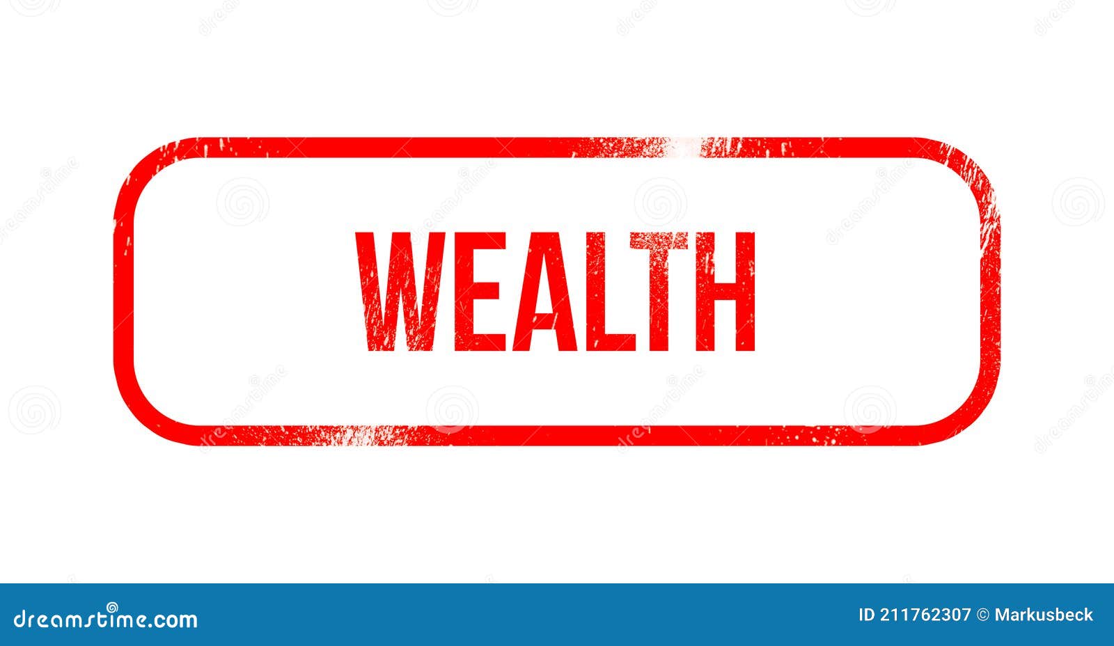Wealth - Red Grunge Rubber, Stamp Stock Illustration - Illustration of ...