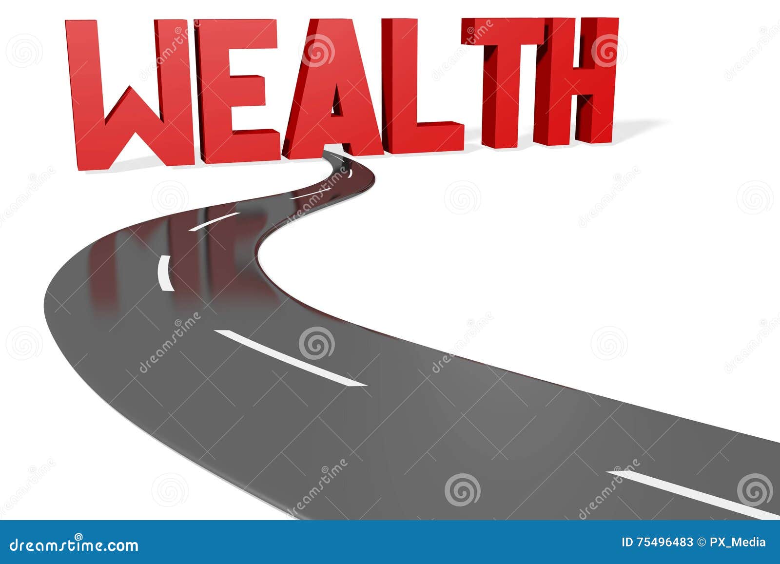 Wealth - road concept stock illustration. Illustration of path - 75496483