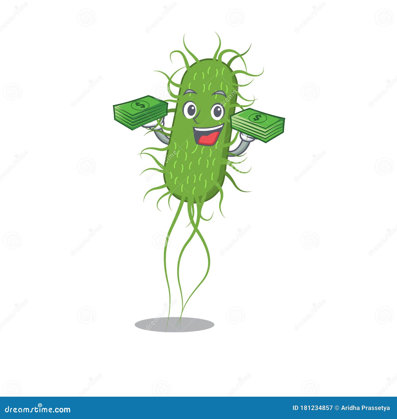 A Wealthy E.coli Bacteria Cartoon Character Having Money on Hands Stock ... A Wealthy E.coli Bacteria Cartoon Character Having Money on Hands Stock ...