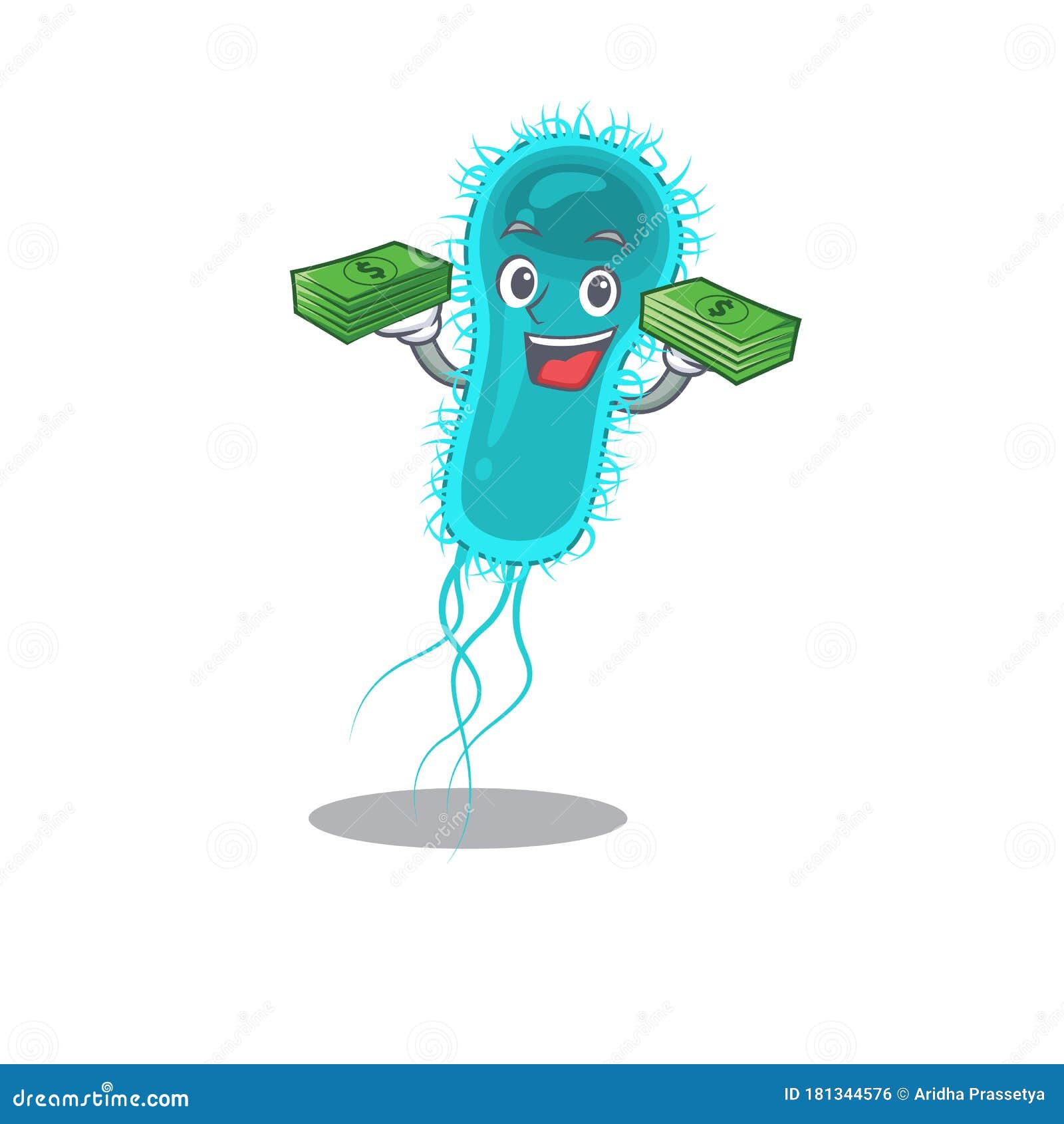 A Wealthy Escherichia Coli Bacteria Cartoon Character Having Money On ... A Wealthy Escherichia Coli Bacteria Cartoon Character Having Money On ...