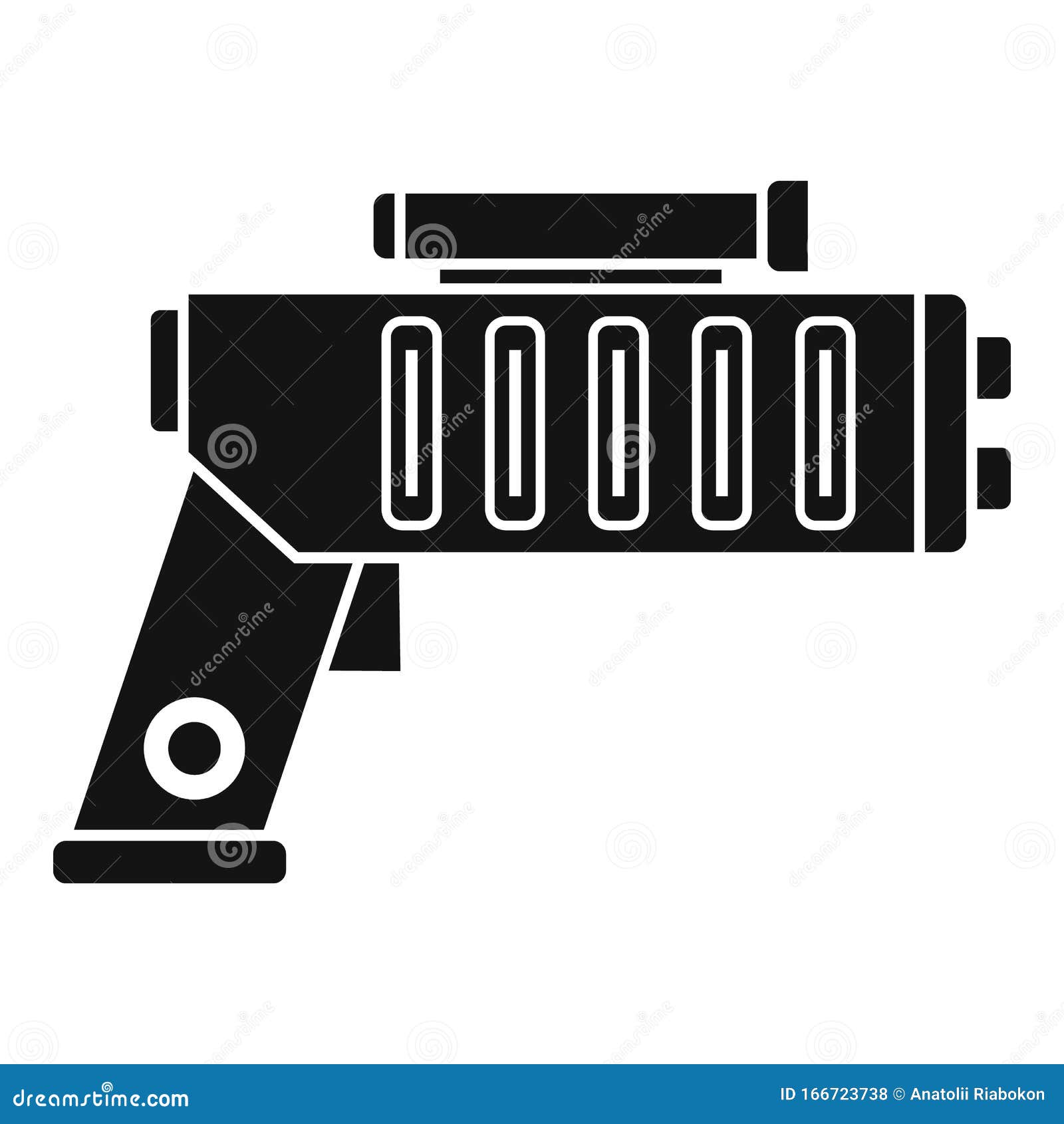 Weapon Blaster Icon, Simple Style Stock Vector - Illustration of ...
