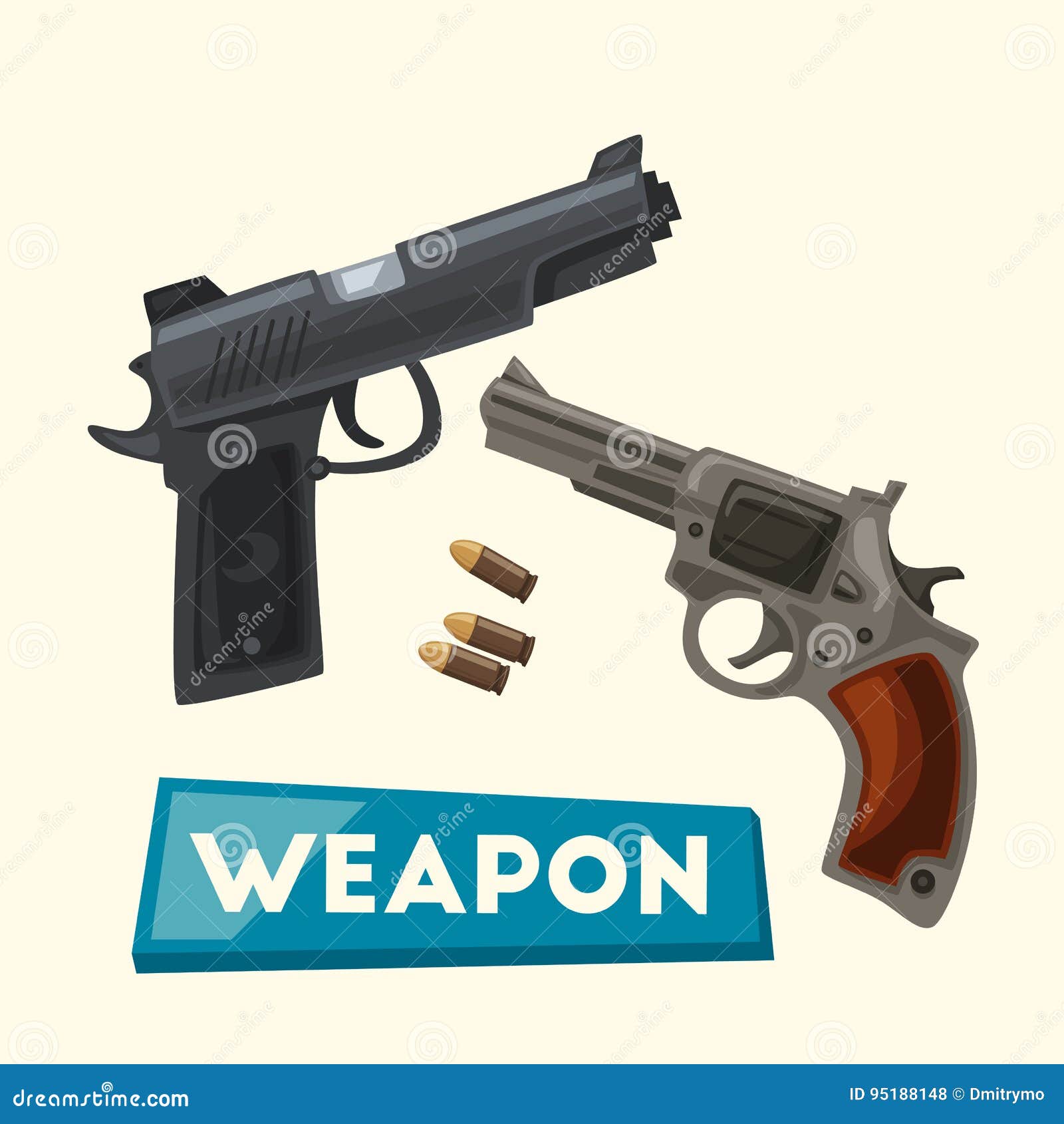 Weapon. Cartoon Vector Illustration Stock Vector - Illustration of icon ...