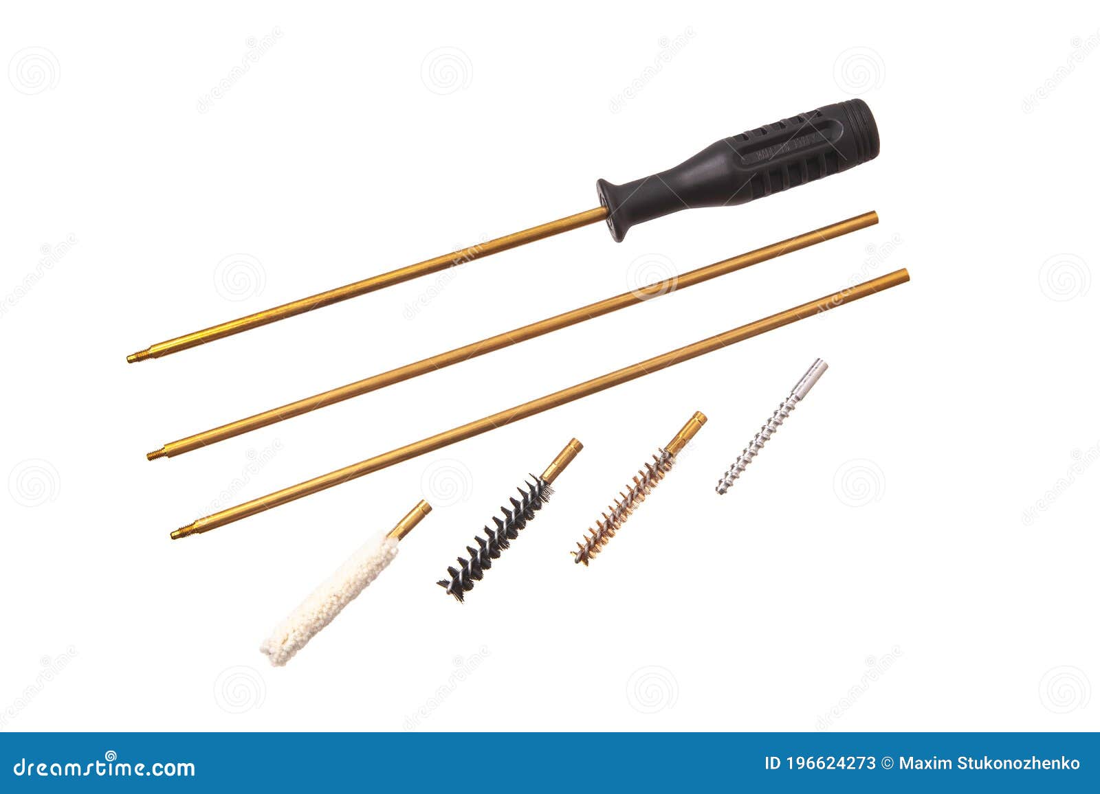 Weapon Cleaning Kit Isolate on White Background. Weapon Care Tools ...