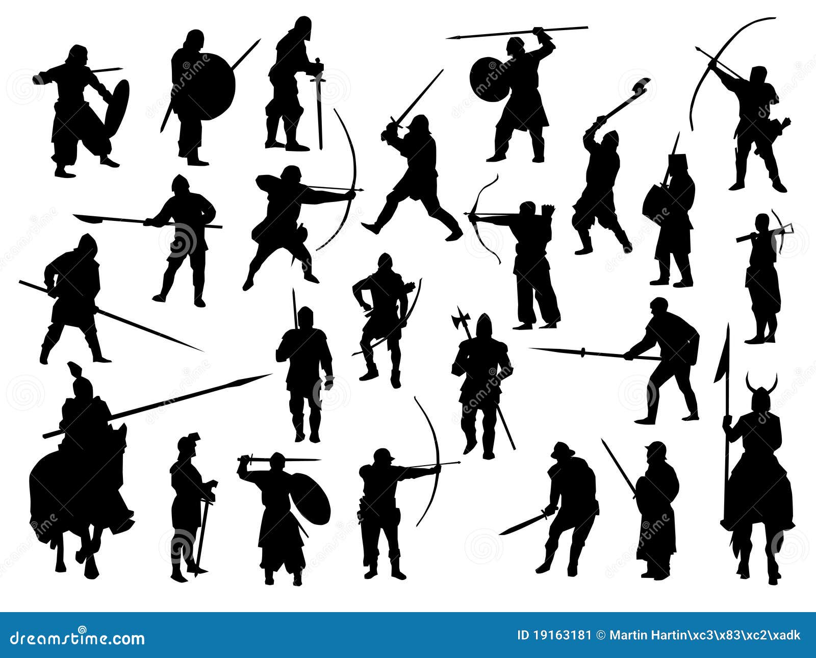 Weapon Collection, Medieval Warriors Stock Vector - Illustration of ...