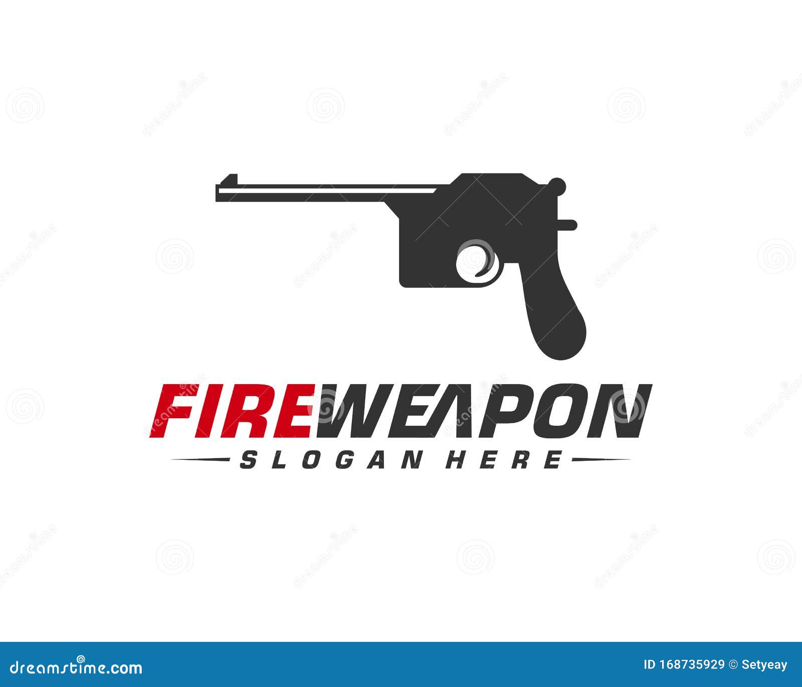 Weapon Fire Logo Design Vector, Machine Gun Vector, Design Illustration ...
