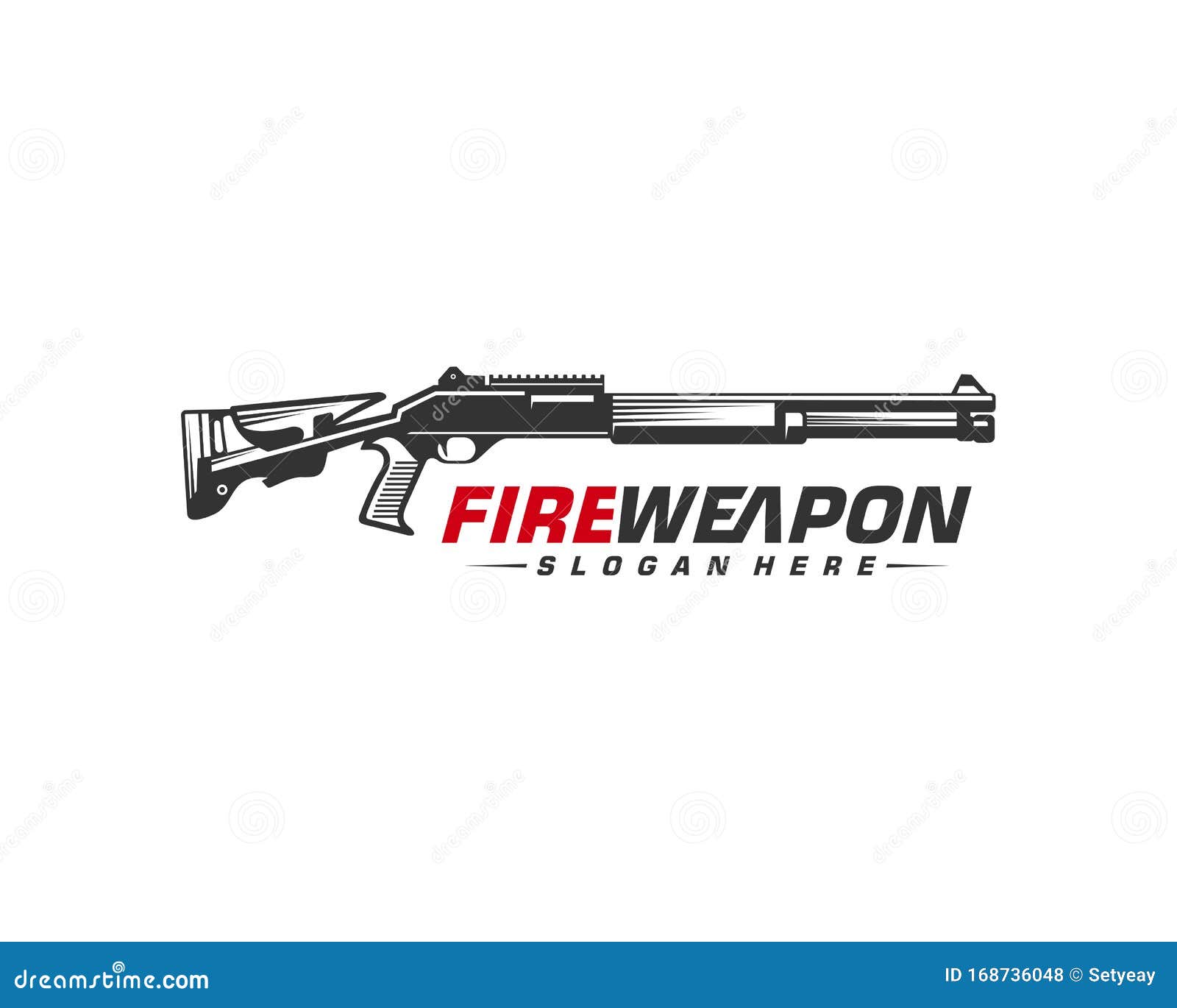Weapon Fire Logo Design Vector, Machine Gun Vector, Design Illustration ...