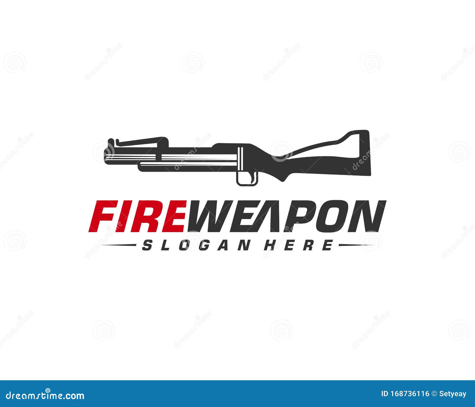 Weapon Fire Logo Design Vector, Machine Gun Vector, Design Illustration ...