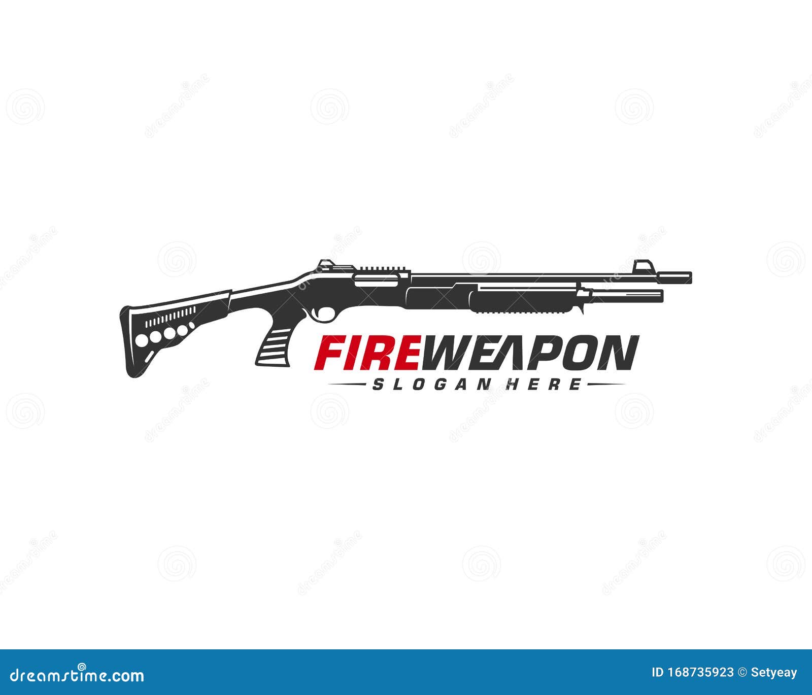 Weapon Fire Logo Design Vector, Machine Gun Vector, Design Illustration ...