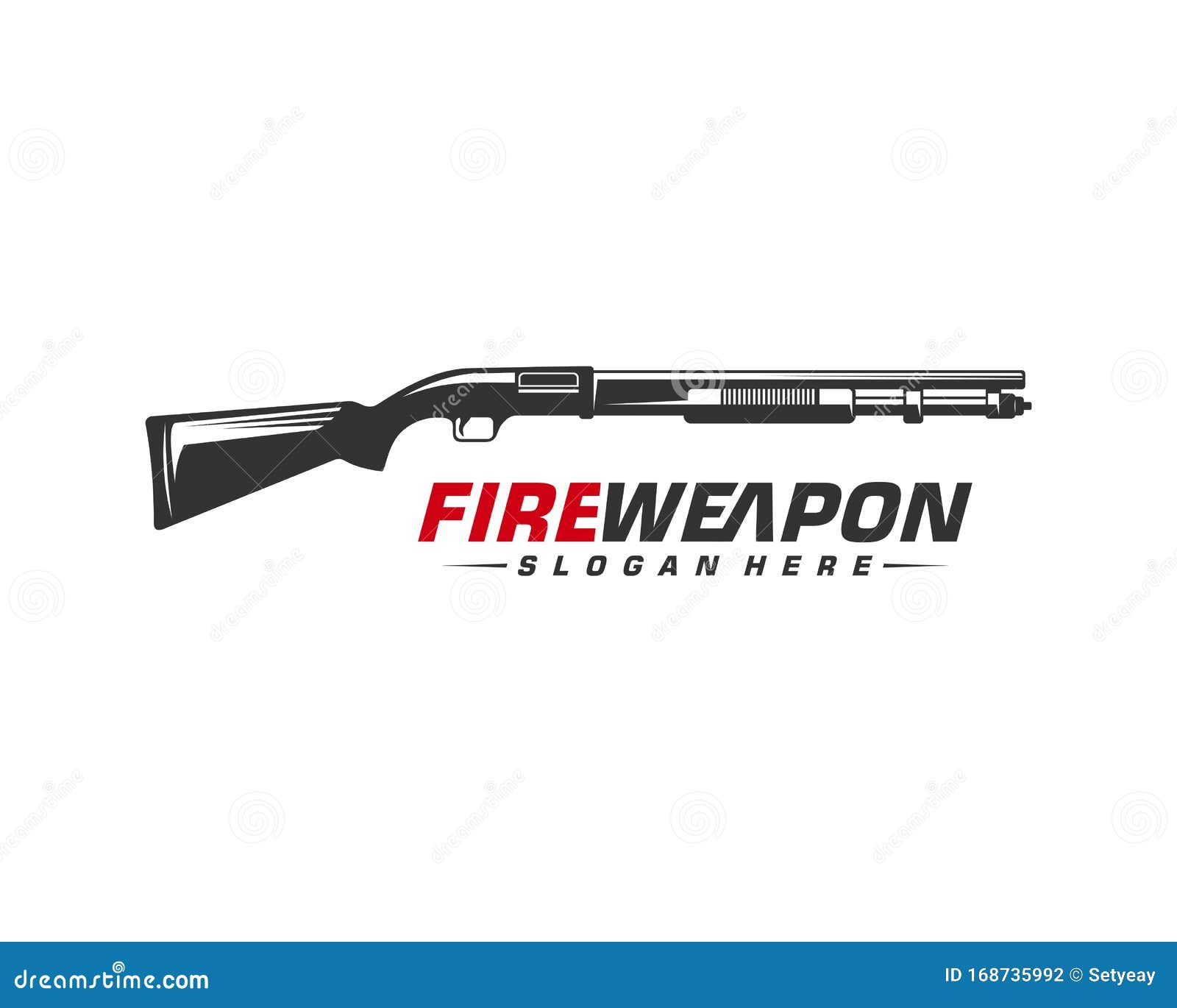 Weapon Fire Logo Design Vector, Machine Gun Vector, Design Illustration ...