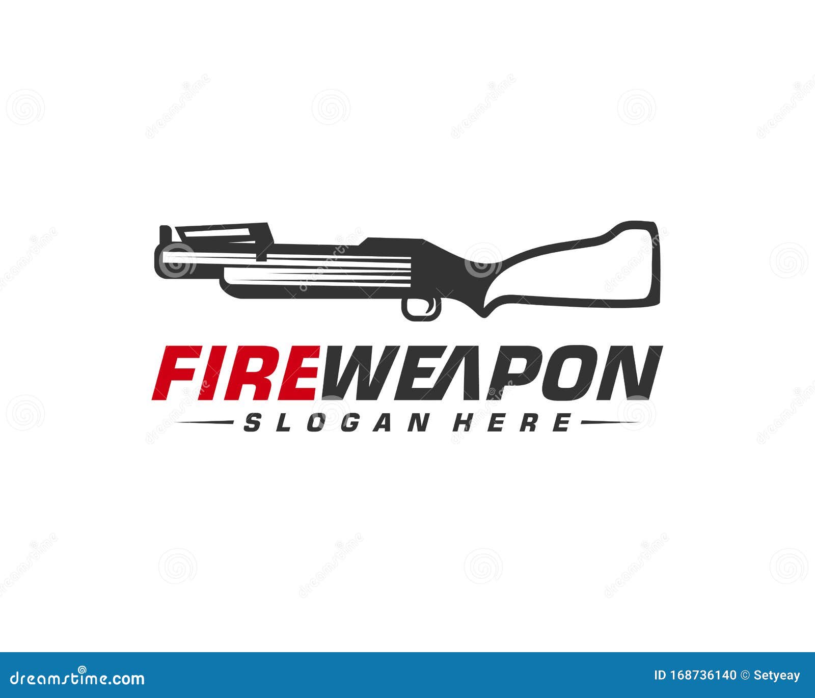 Weapon Fire Logo Design Vector, Machine Gun Vector, Design Illustration ...