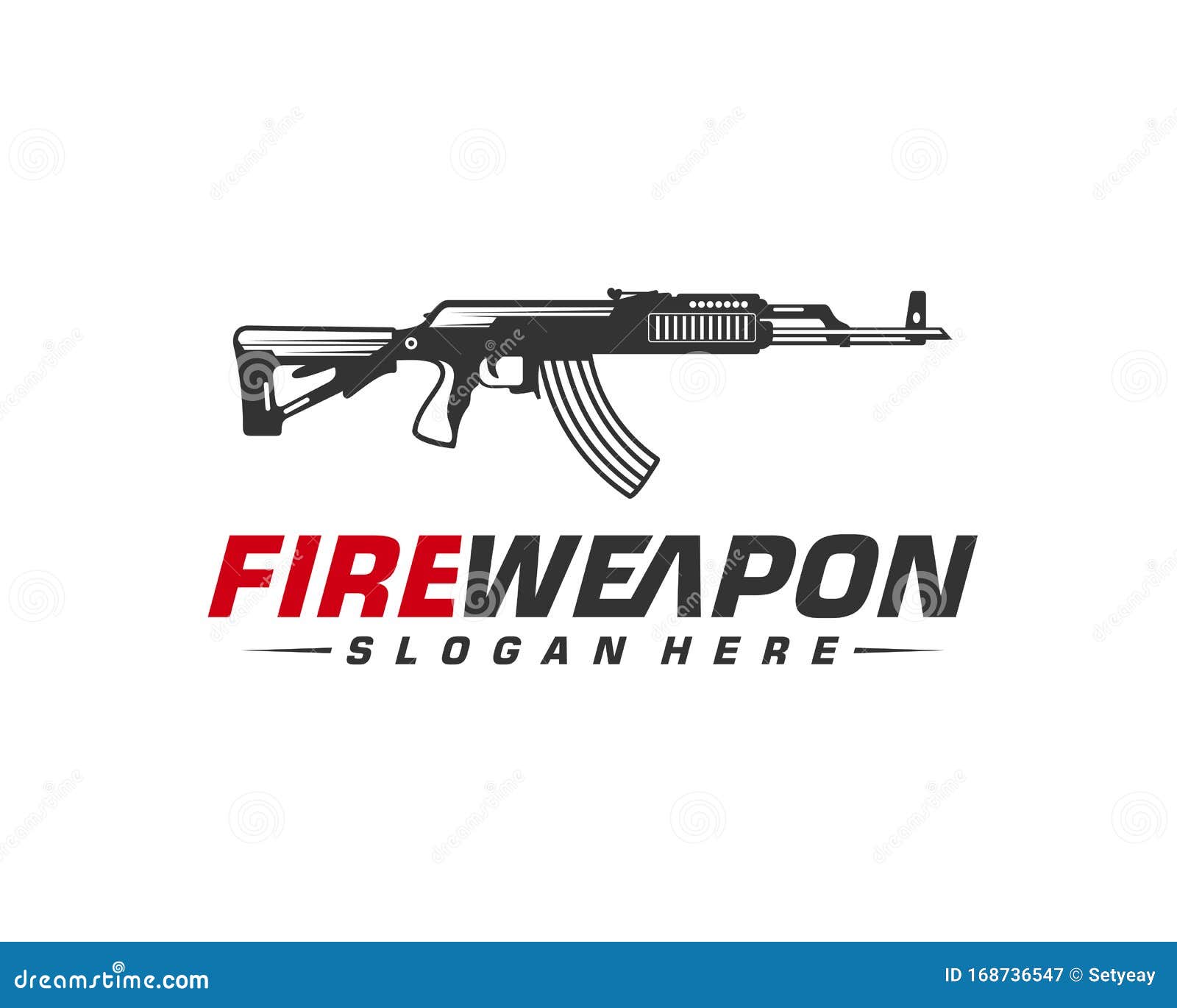 Weapon Fire Logo Design Vector, Machine Gun Vector, Design Illustration ...