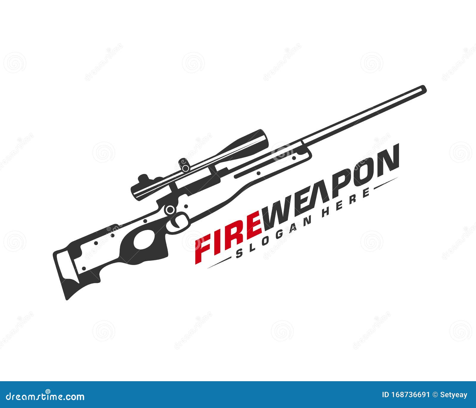 Weapon Fire Logo Design Vector, Machine Gun Vector, Design Illustration ...