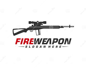 Weapon Fire Logo Design Vector, Machine Gun Vector, Design Illustration ...
