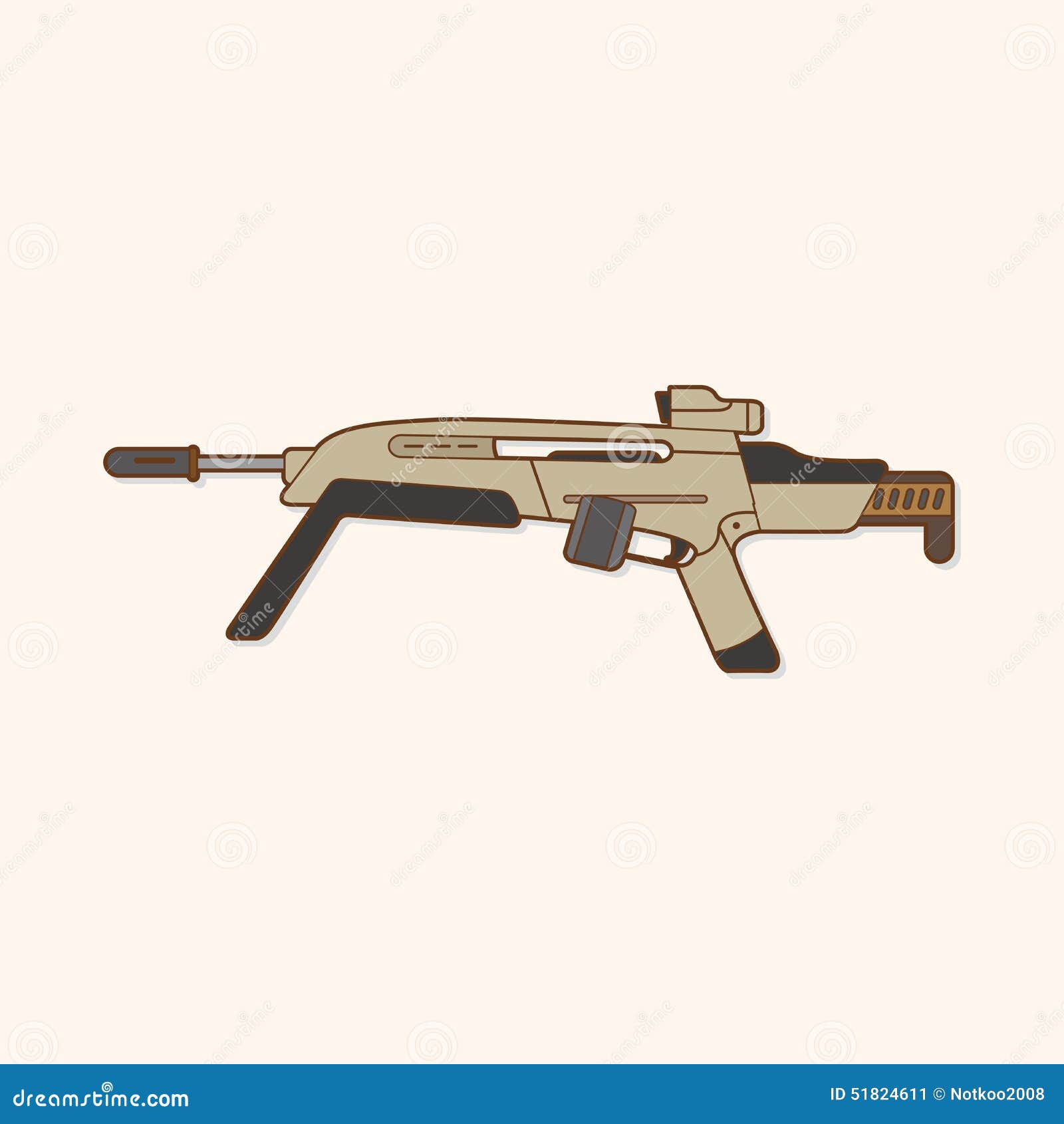 Weapon gun theme elements stock vector. Illustration of vector - 51824611