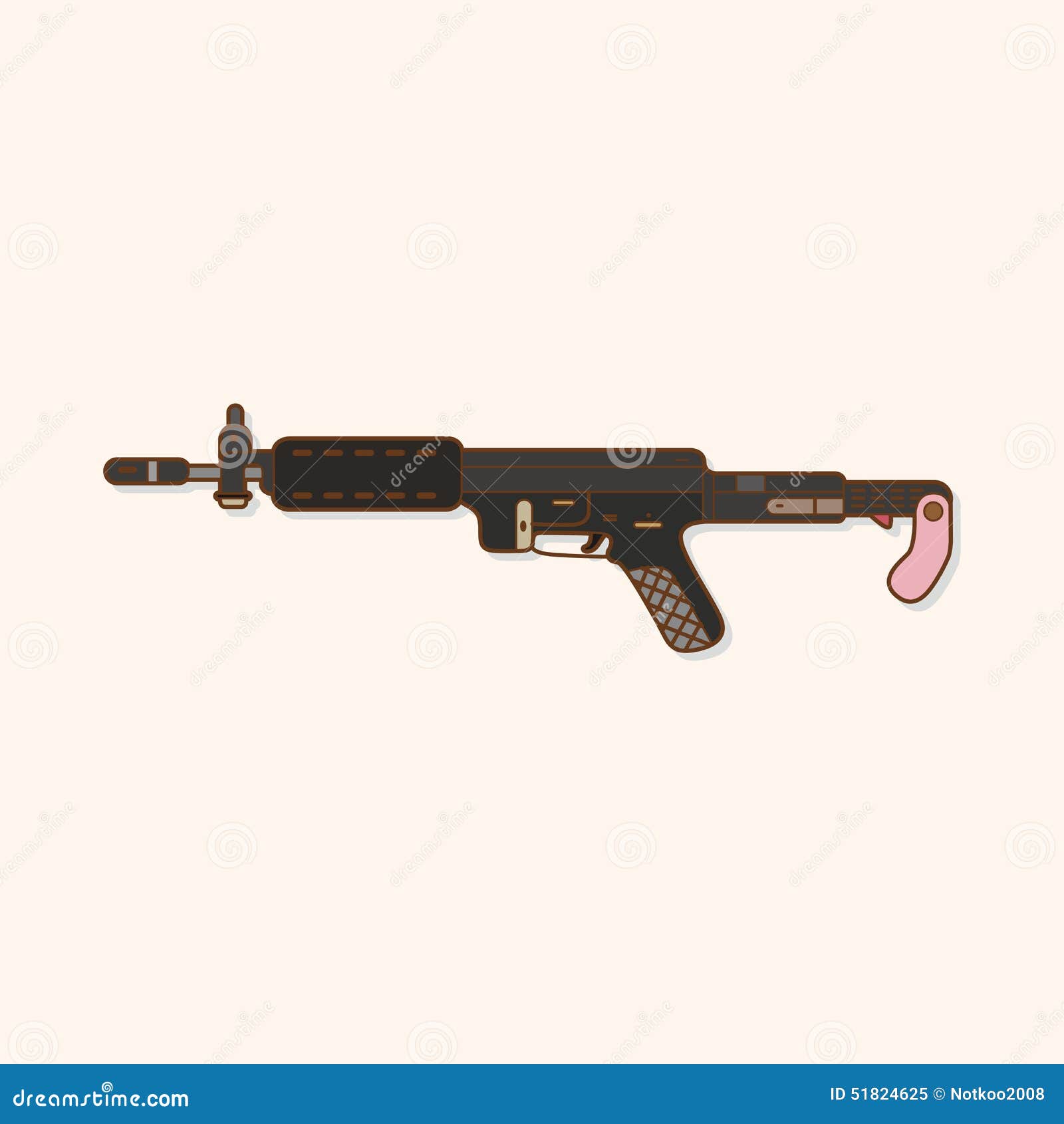 Weapon gun theme elements stock vector. Illustration of silhouette ...