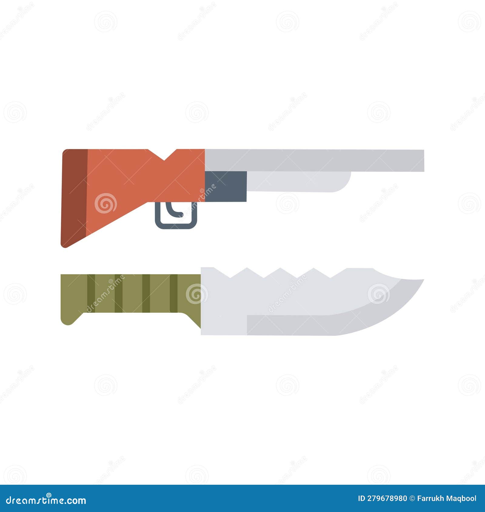 Weapon icon vector image. stock vector. Illustration of outline - 279678980