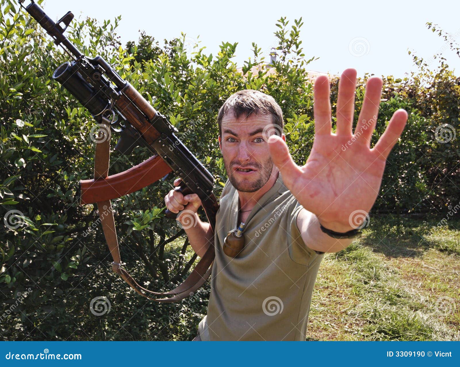 Weapon and man stock photo. Image of prohibition, handgun - 3309190