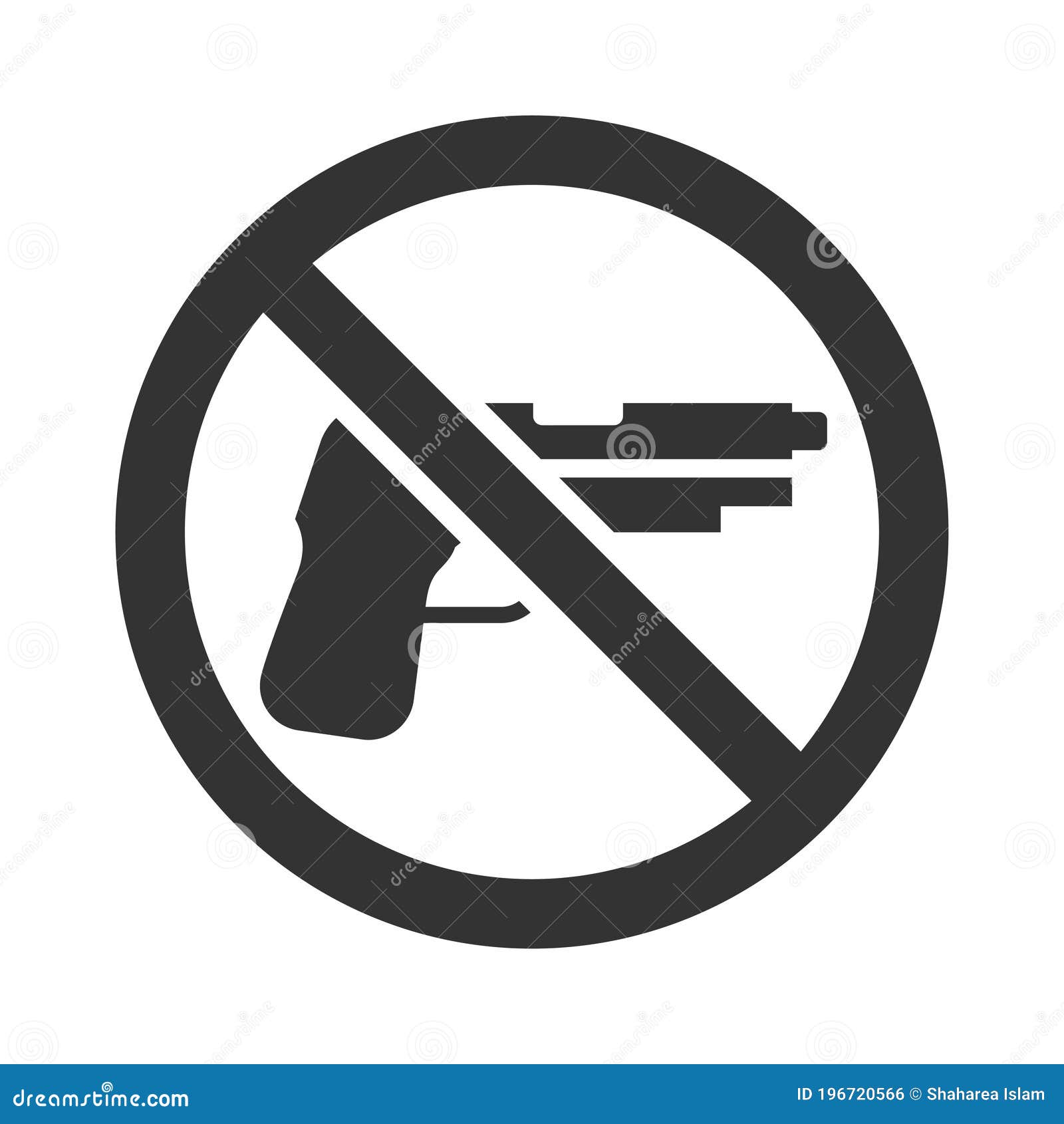 Weapon restriction icon stock vector. Illustration of prohibition ...