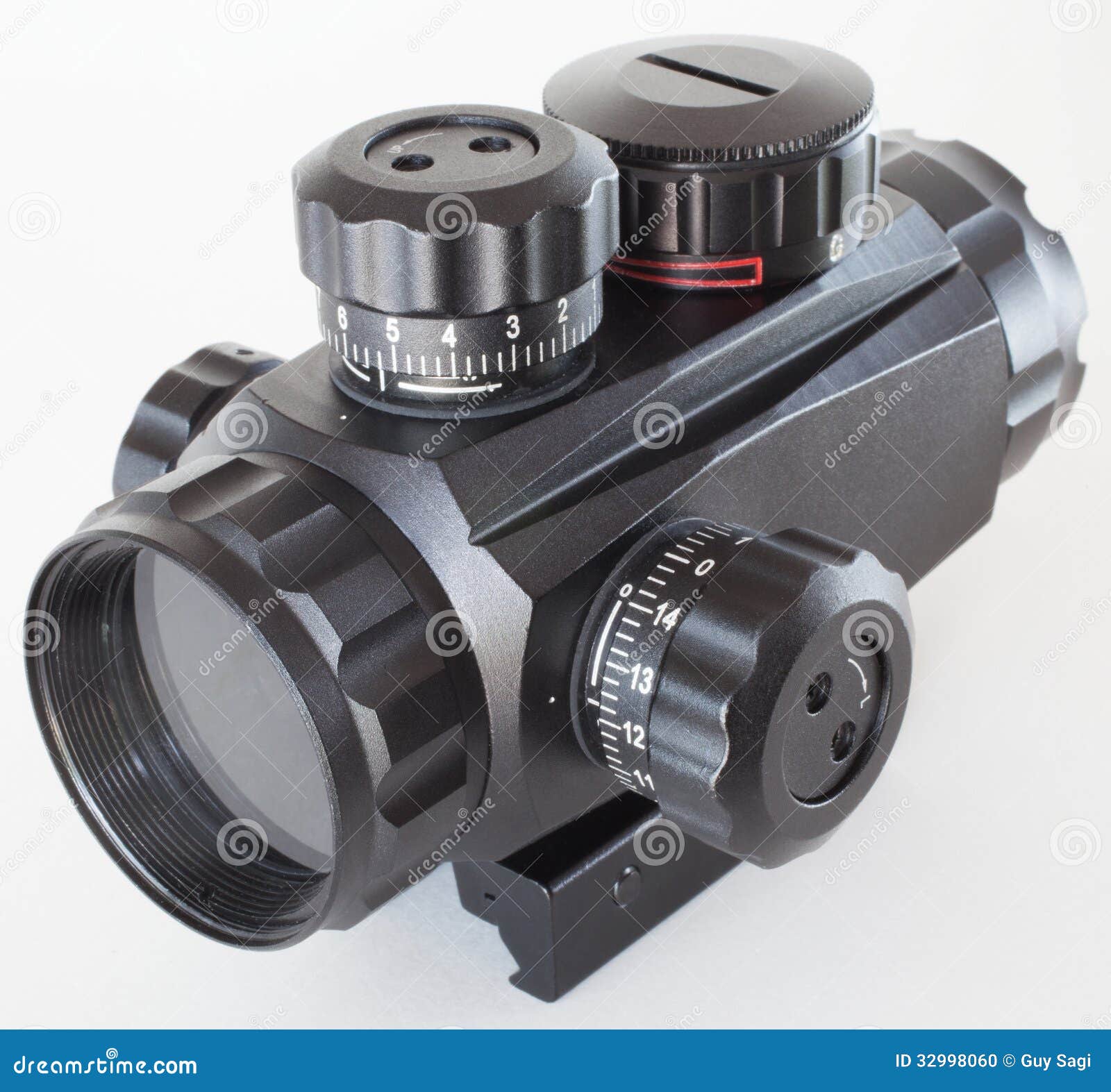 Weapon sight stock photo. Image of white, rail, knobs - 32998060