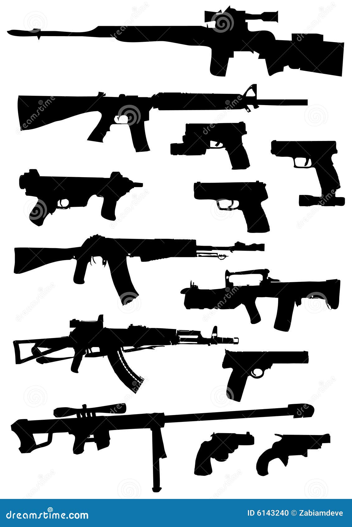 Gun Weapon Uzi Cartoon Vector | CartoonDealer.com #107168163