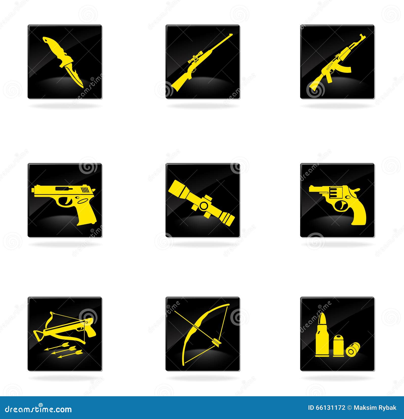 Weapon symbols stock vector. Illustration of weapon, dagger - 66131172