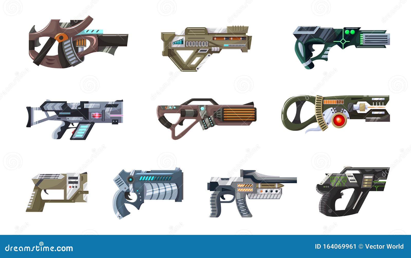 Weapon Vector Space Gun Blaster Laser Gun with Futuristic Handgun and ... Weapon Vector Space Gun Blaster Laser Gun with Futuristic Handgun and ...