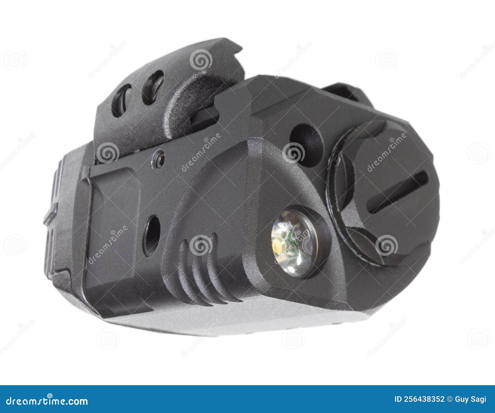 Weaponlight with a laser stock photo. Image of black - 256438352