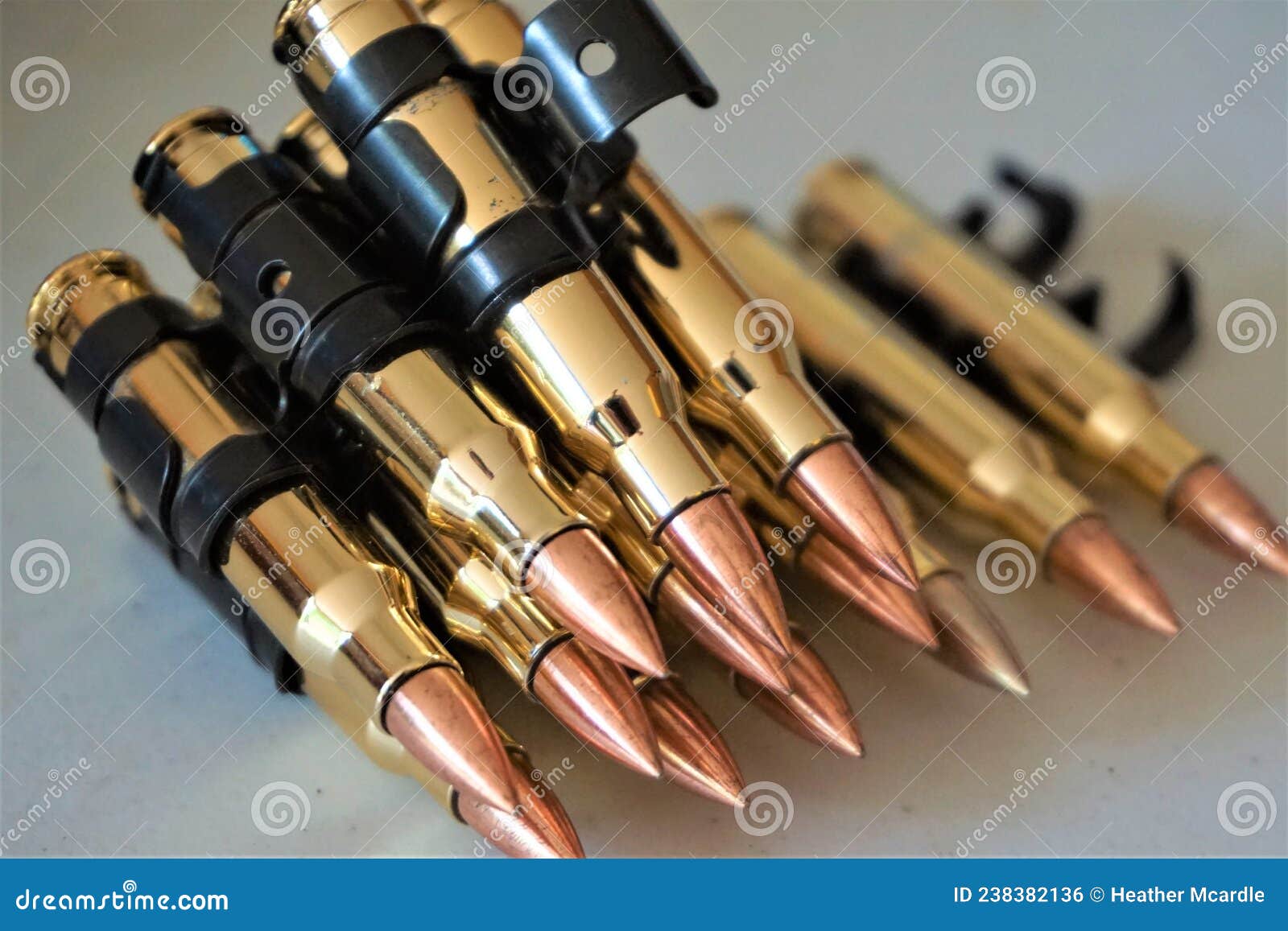 Collection of Brass and Copper Fine Sharp Tipped Bullets Stock Photo ...