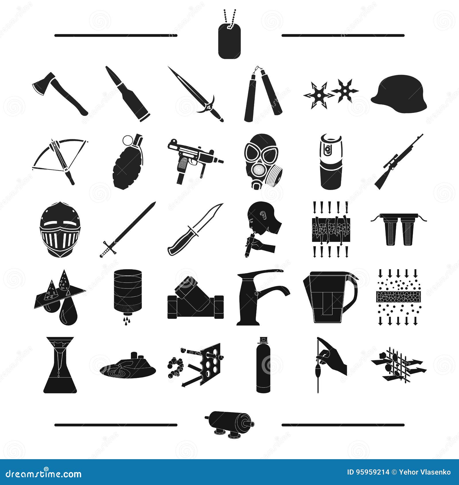 Weapons, Army, Uniform and Other Web Icon in Black Style.mesh, Bolt ...