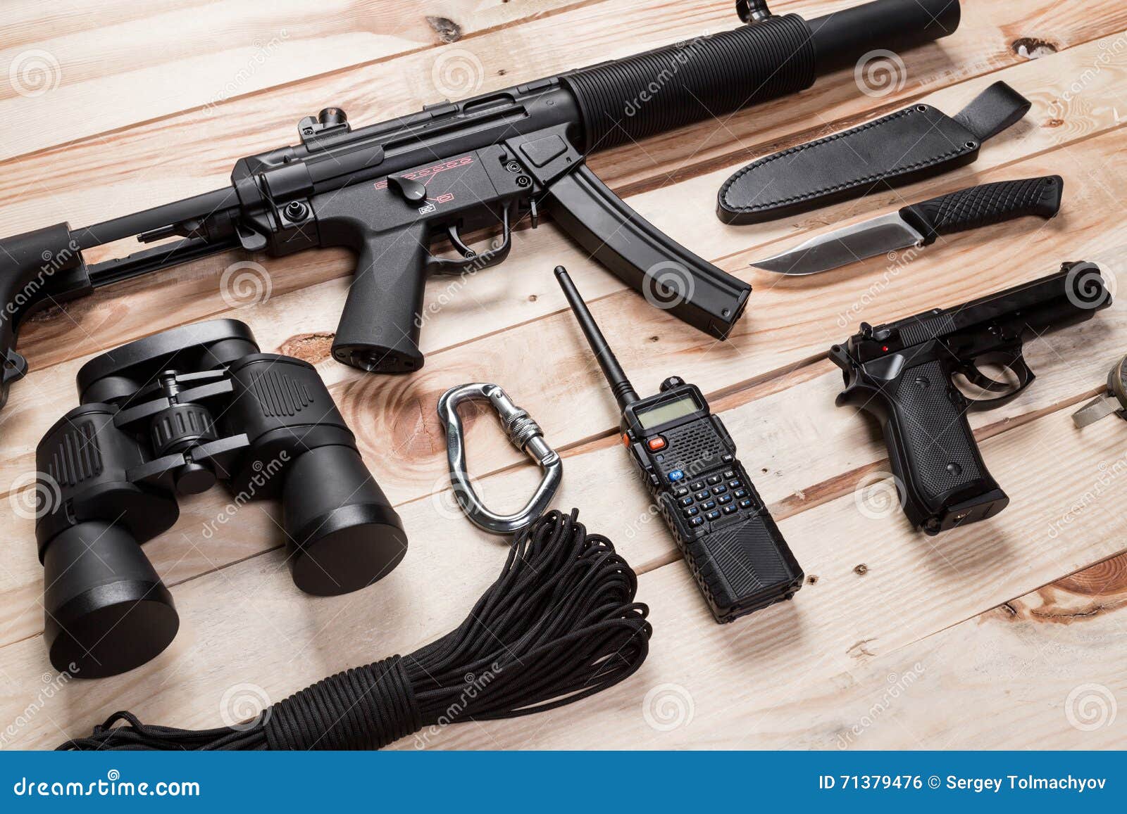 Weapons stock photo. Image of workplace, army, note, desk - 71379476