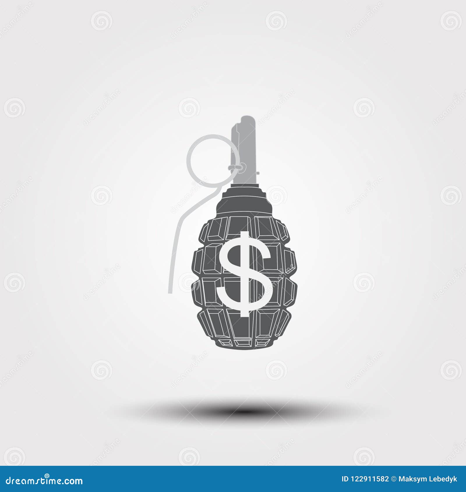 Weapons Explosion and Money Icon. Stock Illustration - Illustration of ...