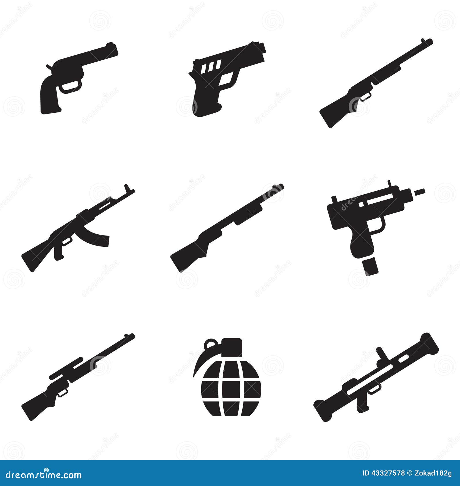 Weapons Icons stock vector. Illustration of military - 43327578