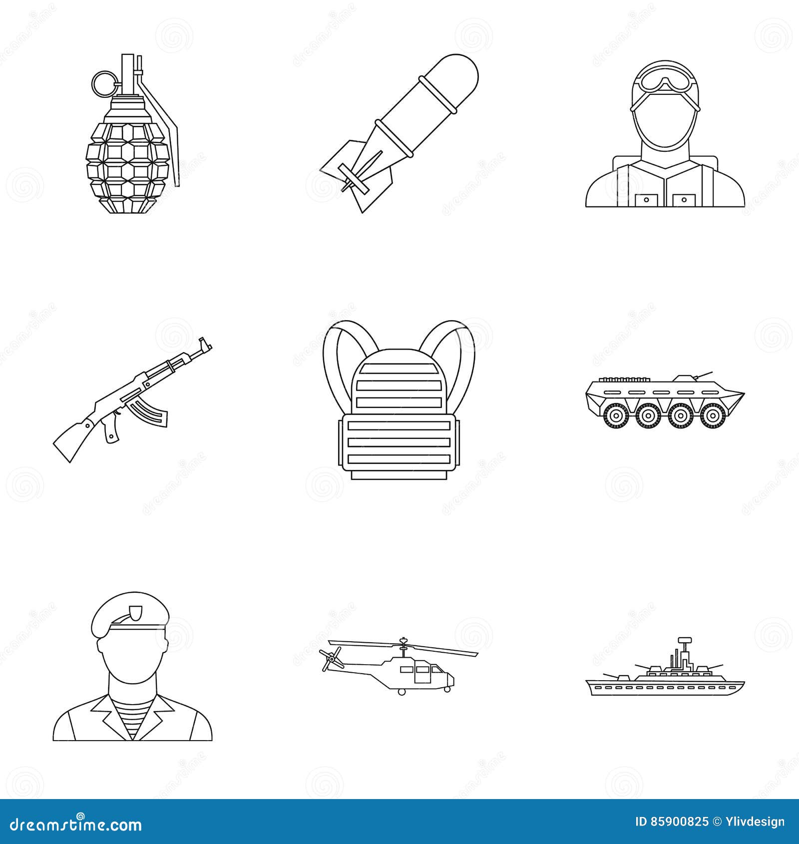 Infantryman With Weapons Pattern Cartoon Vector | CartoonDealer.com ...