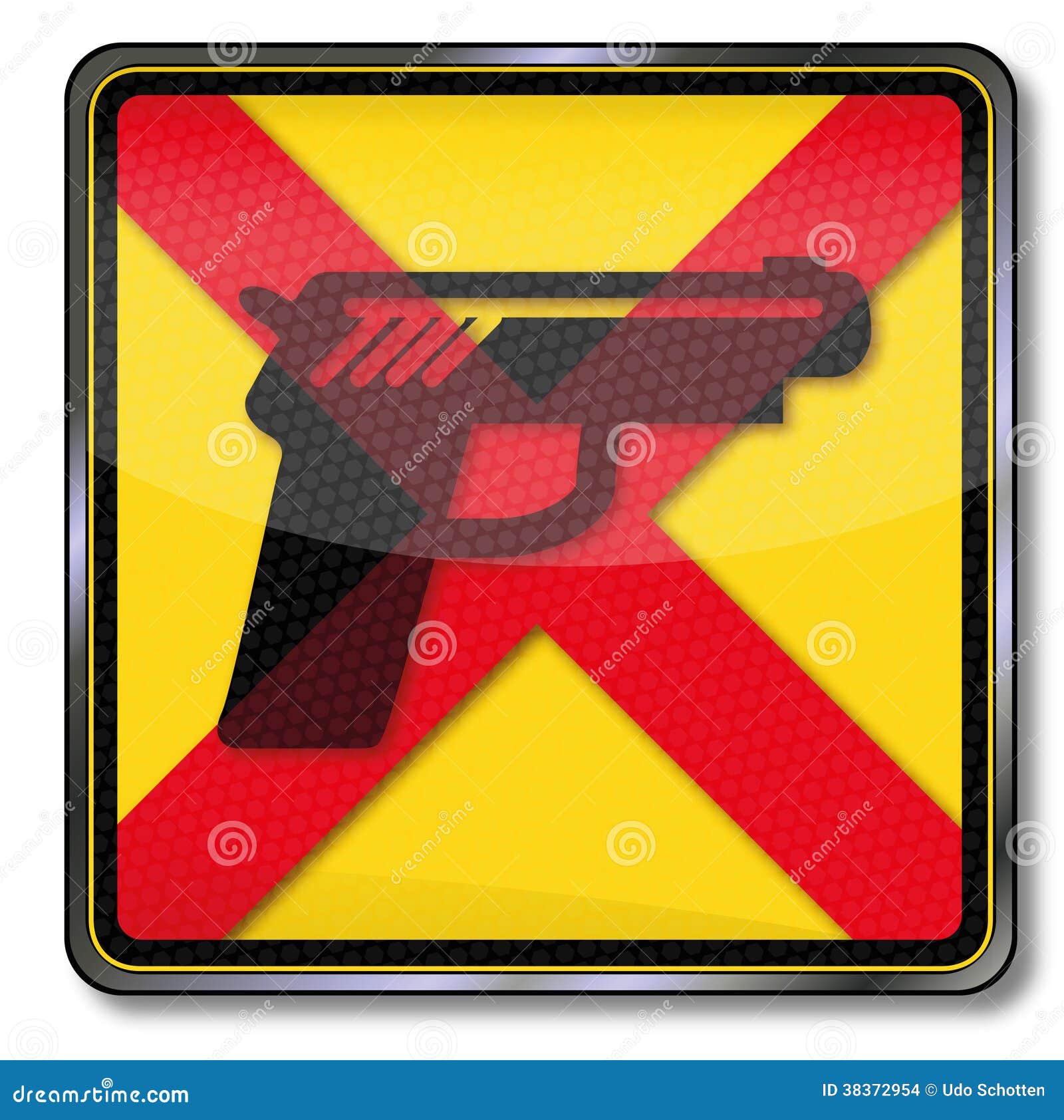 Weapons are prohibited stock vector. Illustration of revolvers - 38372954