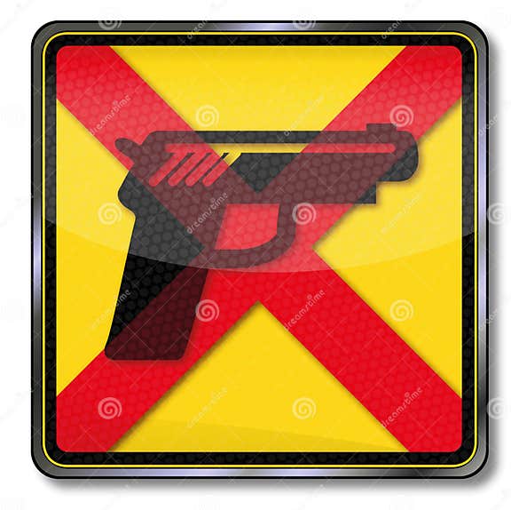 Weapons are prohibited stock vector. Illustration of revolvers - 38372954