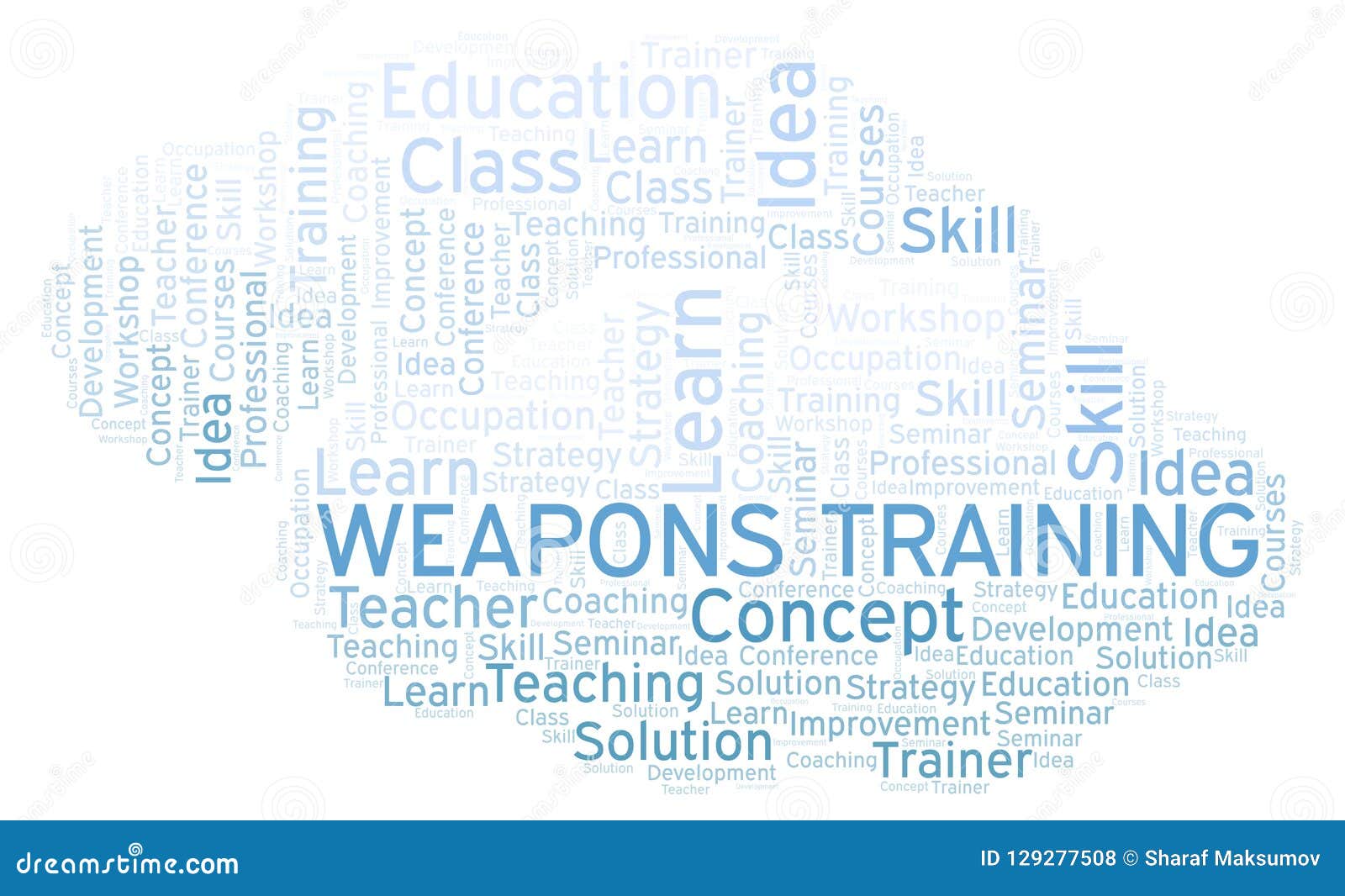 Weapons Training Word Cloud. Stock Illustration - Illustration of ...
