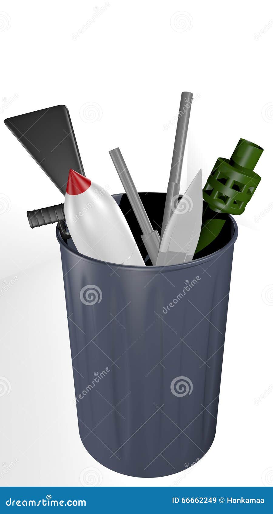 Weapons In Trash Bin Royalty-Free Stock Photography | CartoonDealer.com ...