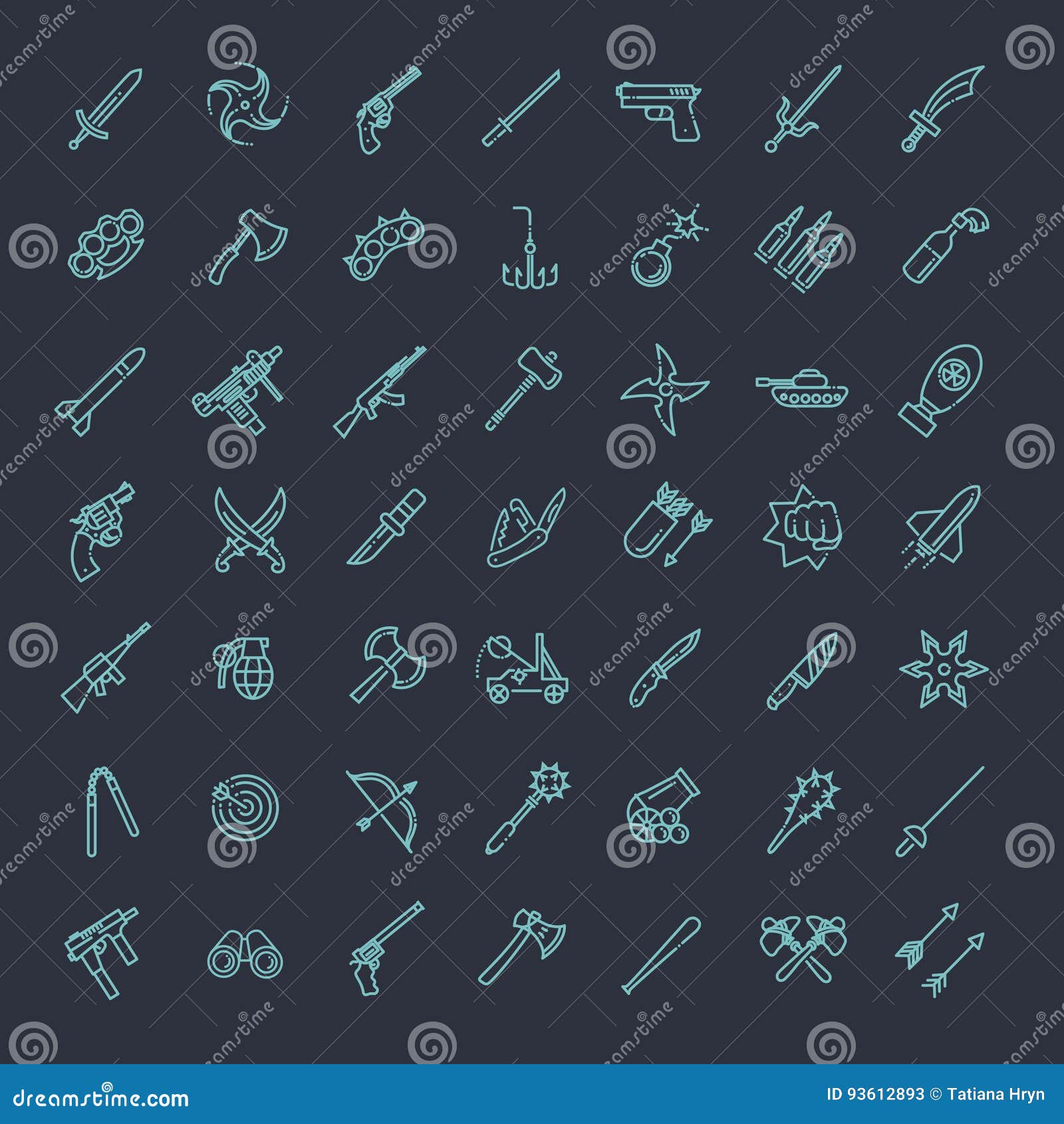 Weapons Vector Collection Icons | CartoonDealer.com #78707088
