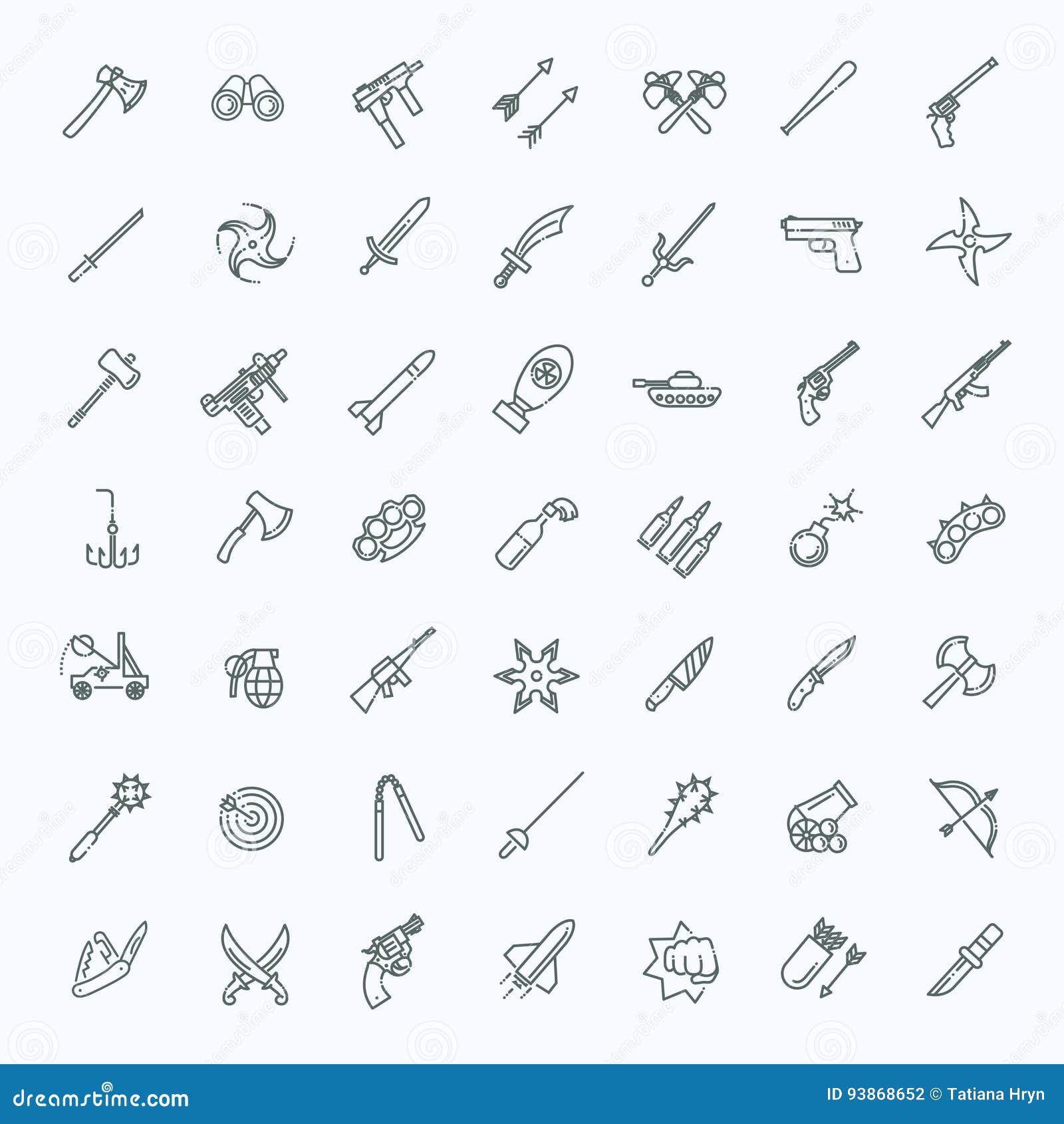 Weapons Vector Collection Icons | CartoonDealer.com #78707088